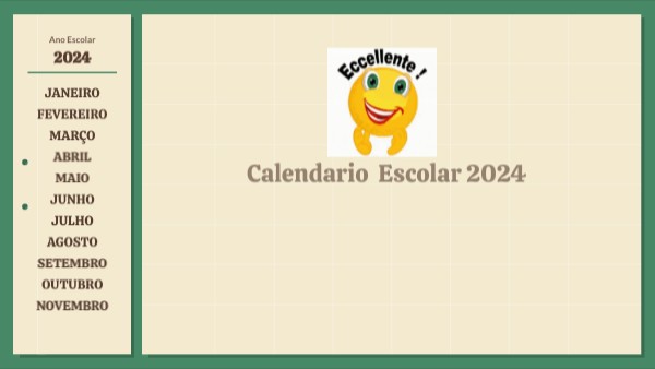 Calendário curso 2024 | Genially