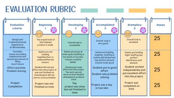 EVALUATION RUBRIC