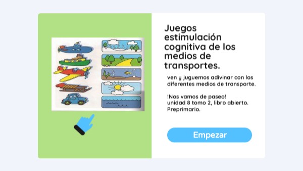 juego con los medios de transporte