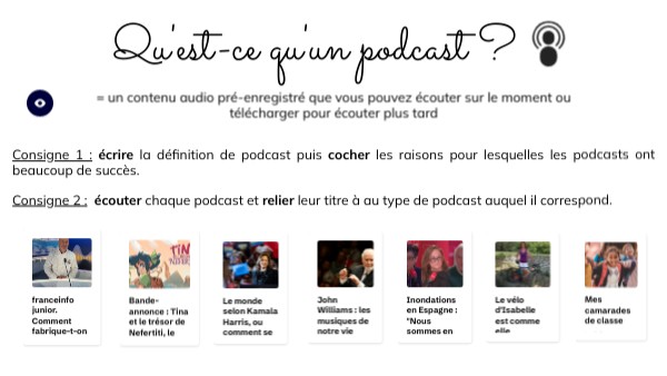 Découverte podcast et récit