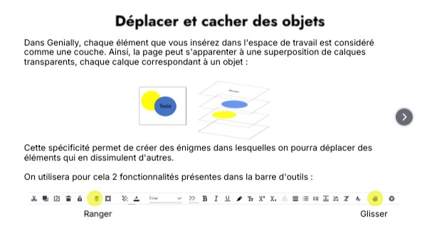 Déplacer et cacher des objets | Genially
