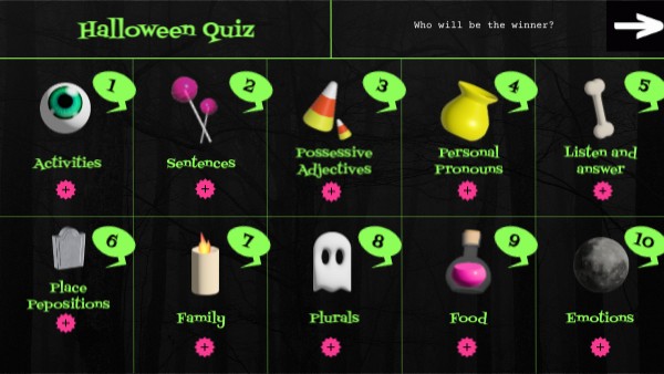 ENGLISH QUIZ - HALLOWEEN!!!!! | Genially