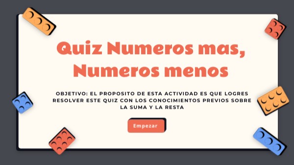 Quiz Números mas, Números menos
