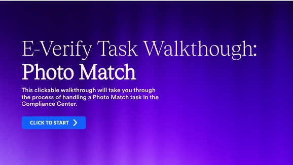 E-Verify Task Walkthrough: Photo Match | Genially