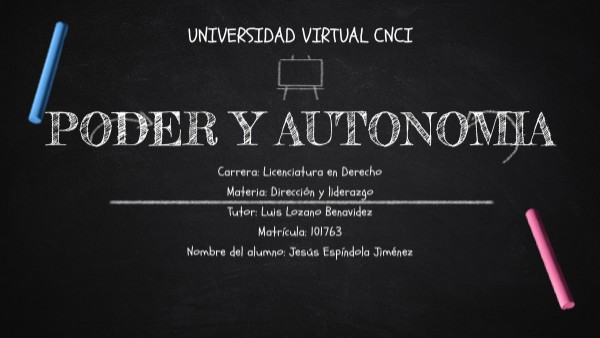PODER Y AUTONOMIA | Genially