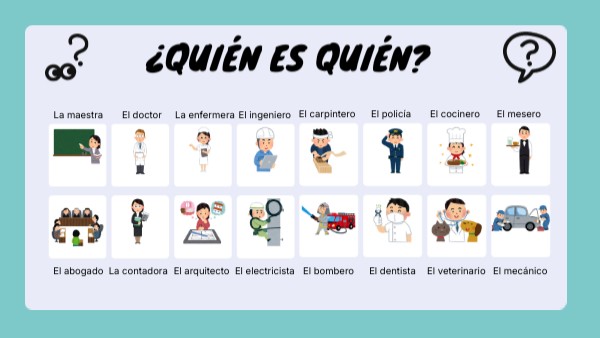 Las profesiones - adivina quién