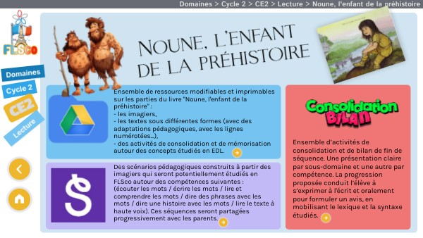 CE2 - Noune, l'enfant de la préhistoire | Genially