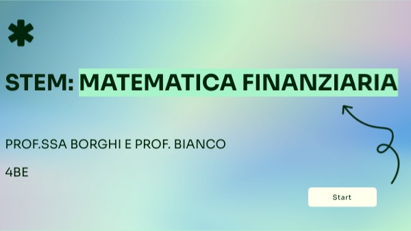 Corso STEM Matematica Finanziaria Finanziaria