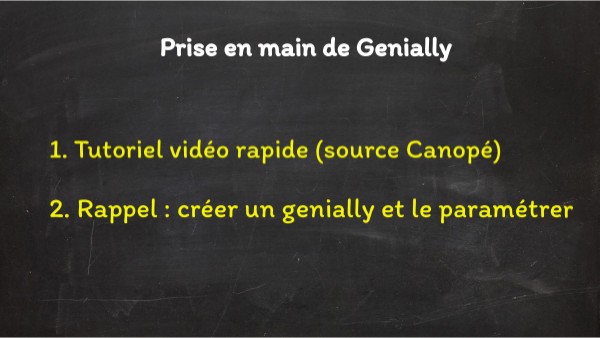 Prise en main | Genially