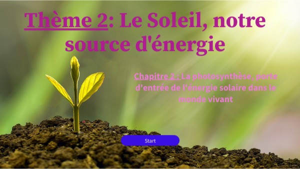 Enseignement scientifique première / La conversion de l'énergie lumine | Genially