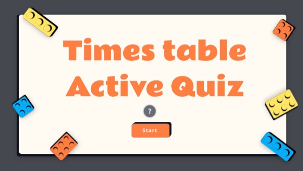 Times table Active quiz