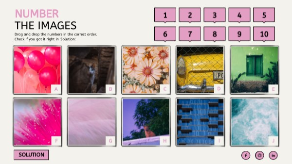 NUMBER THE IMAGES | Genially