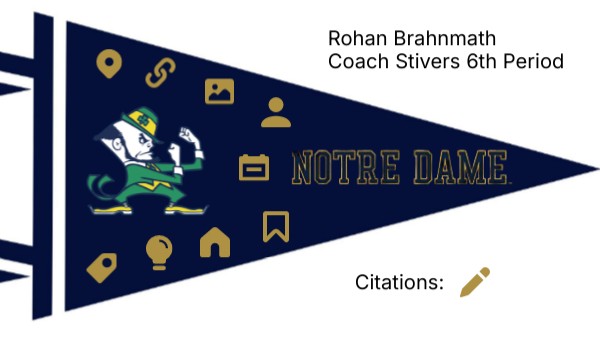 Rohan Brahnmath - Notre Dame Pennant