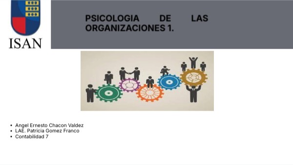 1. objeto e importancia de la psicologia del trabajador | Genially