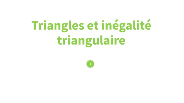 Triangles et inégalité triangulaire