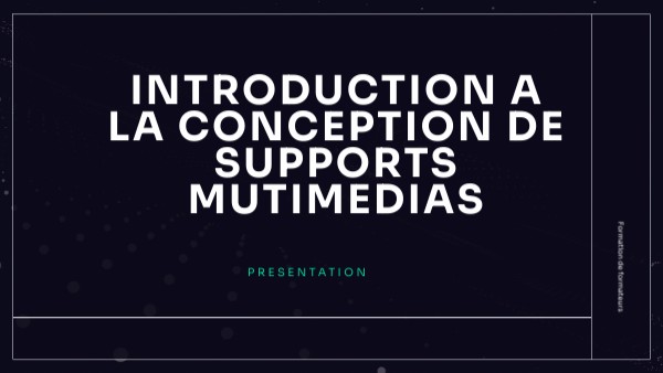 Intro. Conception supports multimédias | Genially