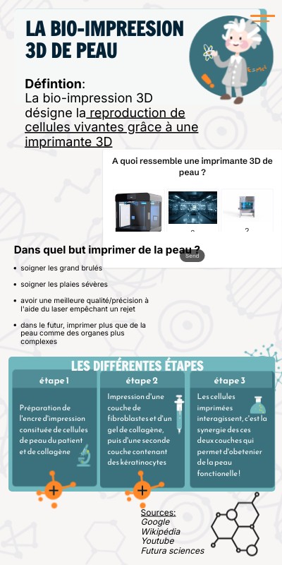 Infographie Bio impression 3D