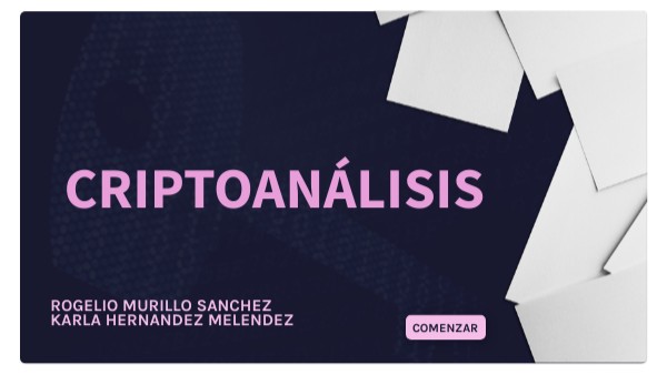 CRIPTOANÁLISIS | Genially