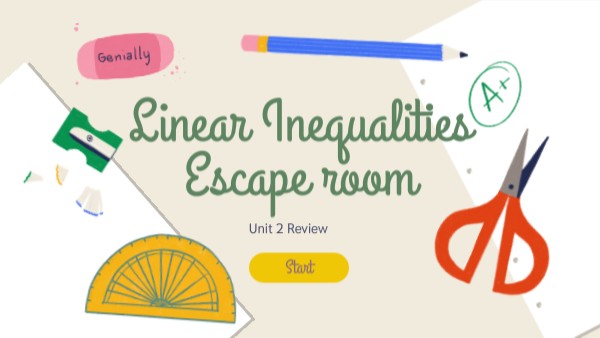 Linear Inequalities Escape Room | Genially