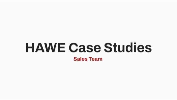 B2 - HAWE Sales Case Studies (CEFR C1)