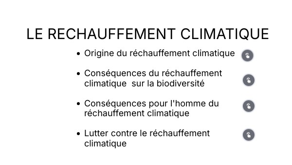 Réchauffement climatique 3ème | Genially