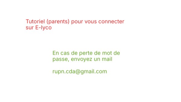 Connexion e-lyco | Genially