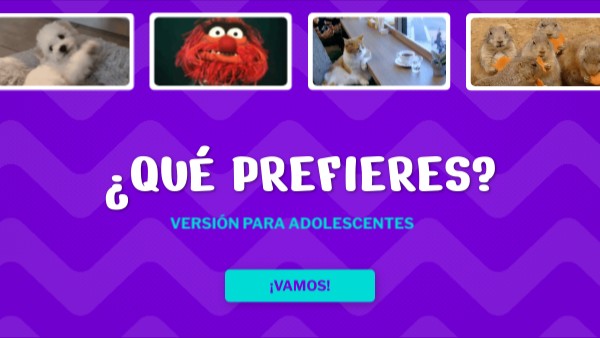 JUEGO DE QUE PREFIERES PARA ADOLESCENTES | Genially