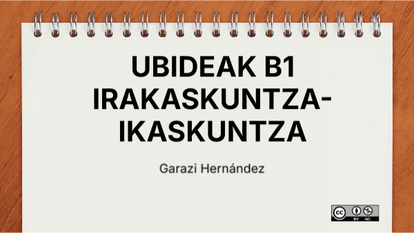 UBIDEAK B1 - Garazi Hernández