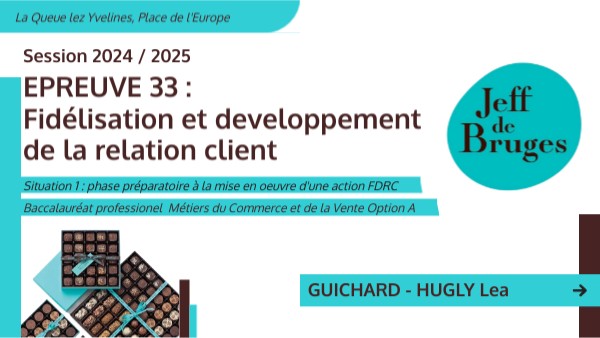 Epreuve E33 situation 1 GUICHARD-HUGLY lea