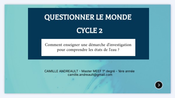 Camille-Andreault-UEB2-Comment enseigner une démarche d'investigation | Genially