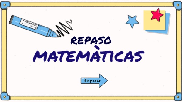 Repaso matemàticas. Segundo