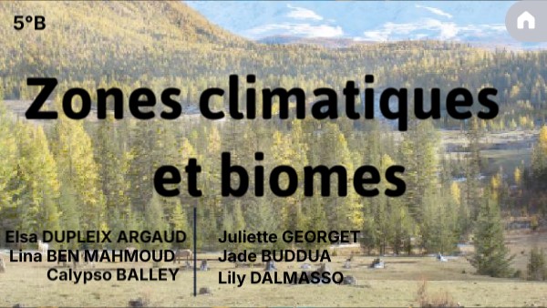 zones climatiques et biomes SVT | Genially