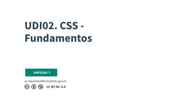 UDI02. CSS - FUNDAMENTOS DE CSS