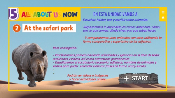 5º UNIT 2 AT THE SAFARI PARK | Genially