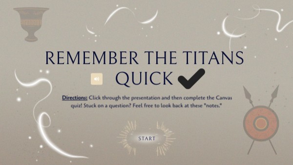 Remember the Titans Quick Check Presentation