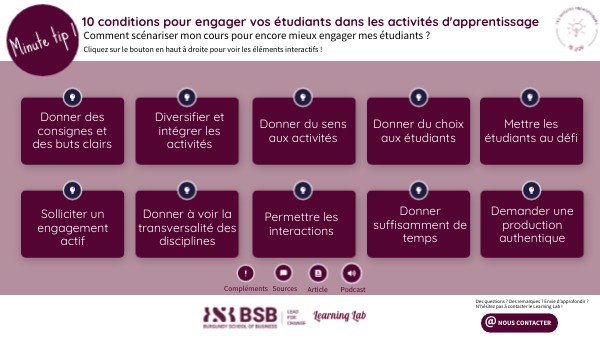 Engager ses étudiants en formation