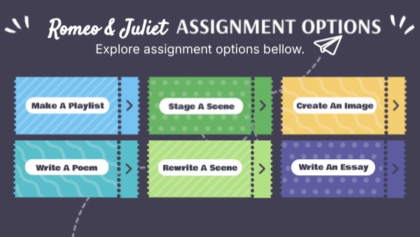 Stratton's Romeo & Juliet Activity board