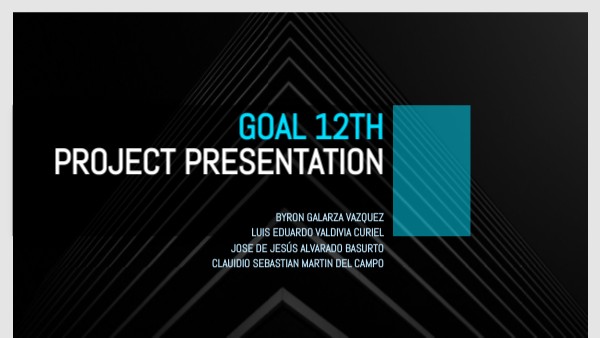 Goal 12th Project presentation