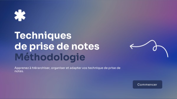 Techniques de prise de notes - Apprenants | Genially