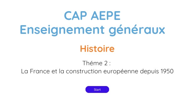 CAP AEPE_Histoire : 5° République | Genially
