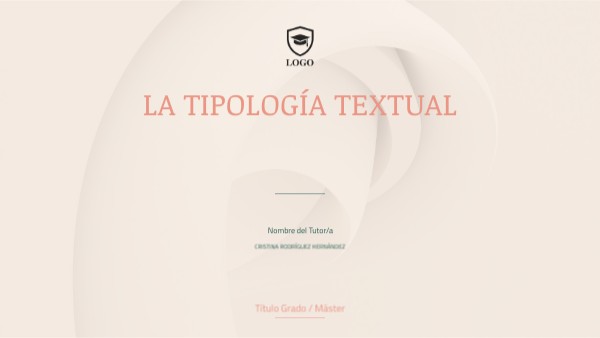 TIPOLOGÍA TEXTUAL