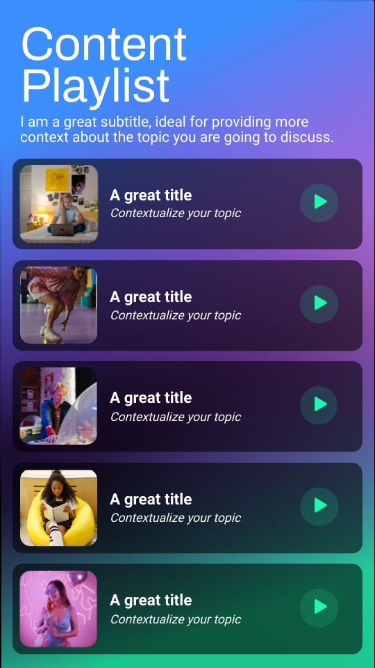 Playlist de Conteúdo Mobile | Genially