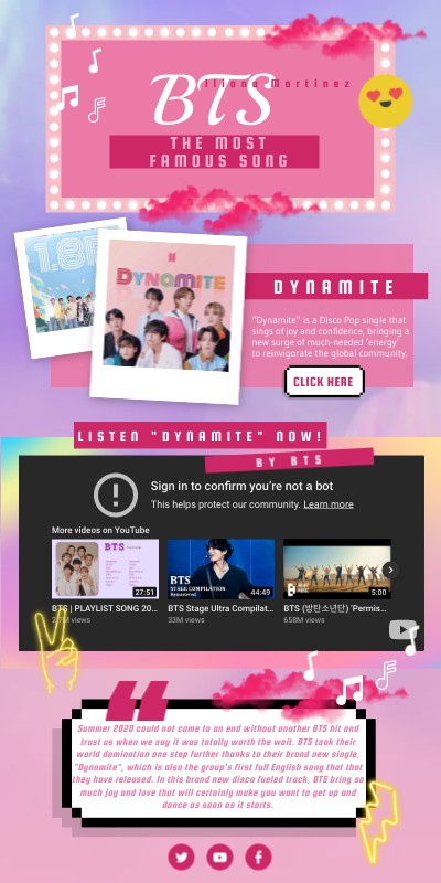 Dynamite-BTS infographic