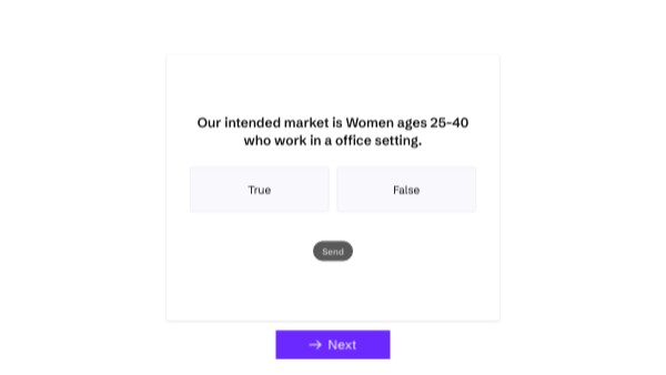 True or False Products, Function, and Intended Market | Genially