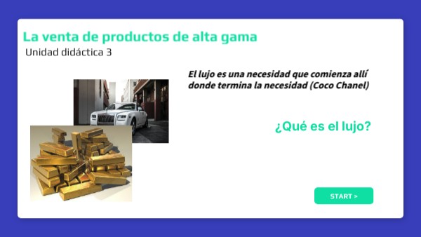 UD. 3 Venta productos alta gama | Genially