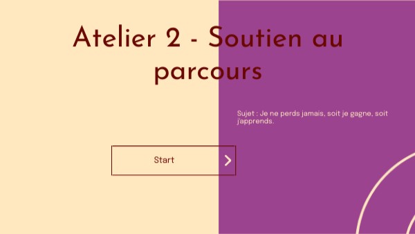 Atelier 2 - Soutien au parcours