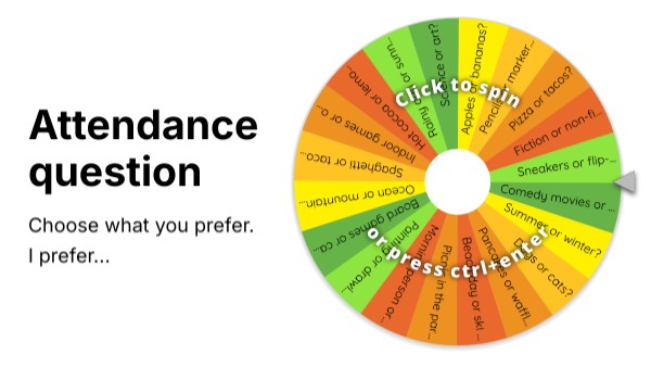 Attendance questions