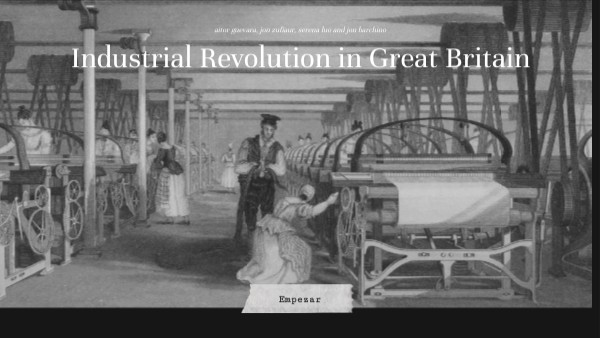 Begging of the Industrial Revolution in Great Britain