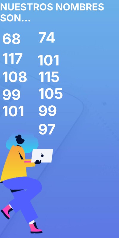 Trabajo de nombre en ASCII Jessica y Dulce 2ºC eso