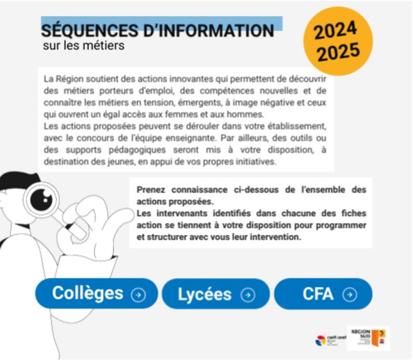 Informer sur les métiers : les séquences métiers